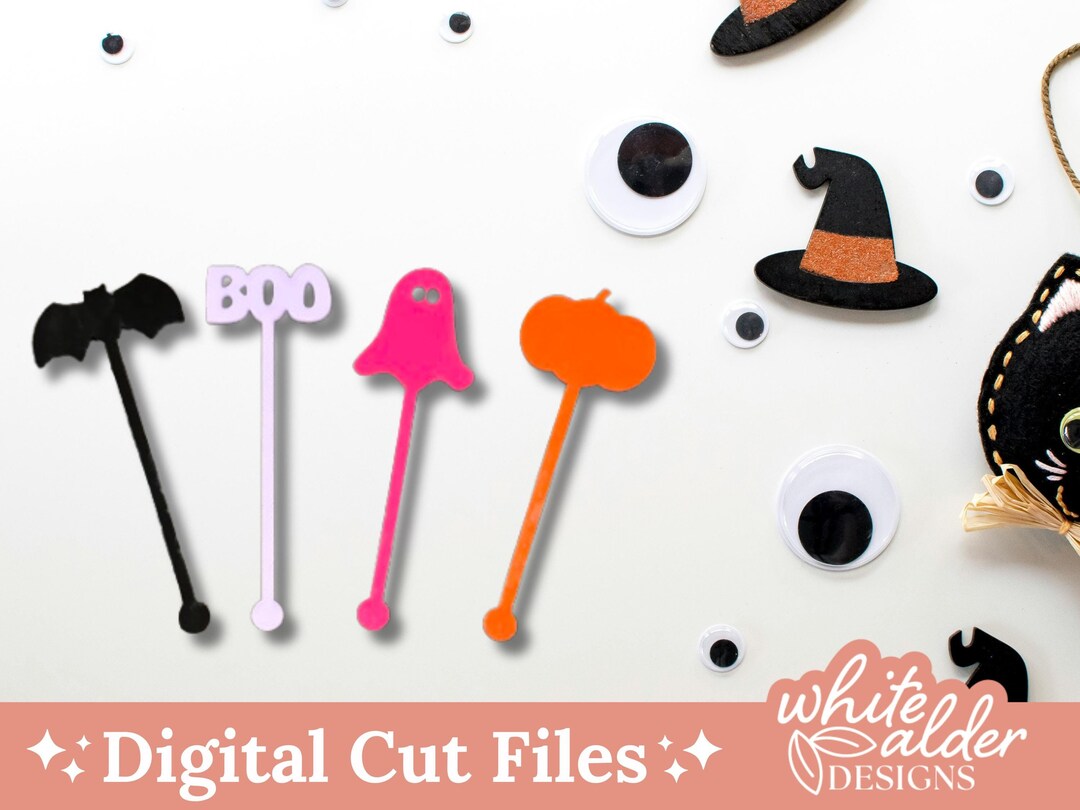 Halloween Drink Stir Sticks SVG | Laser Cut File (digital) - Etsy