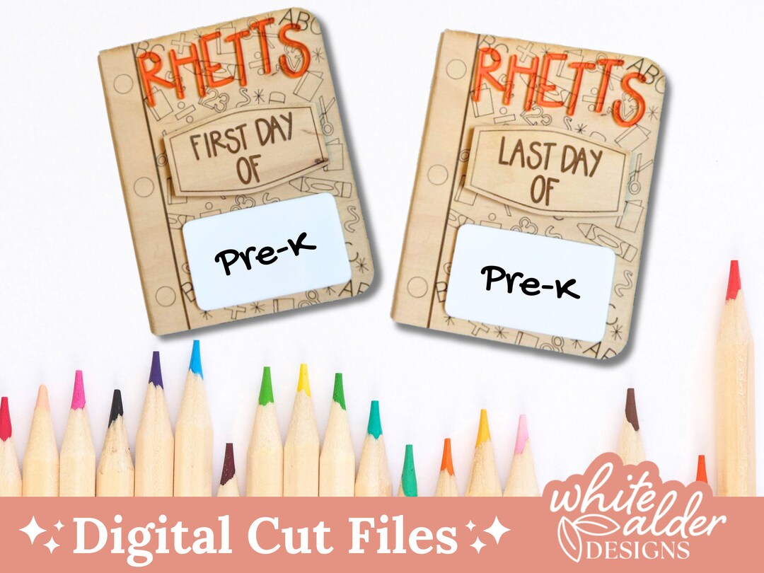 Retro Notebook Back to School Sign Scored Backer | Instant Digital ...