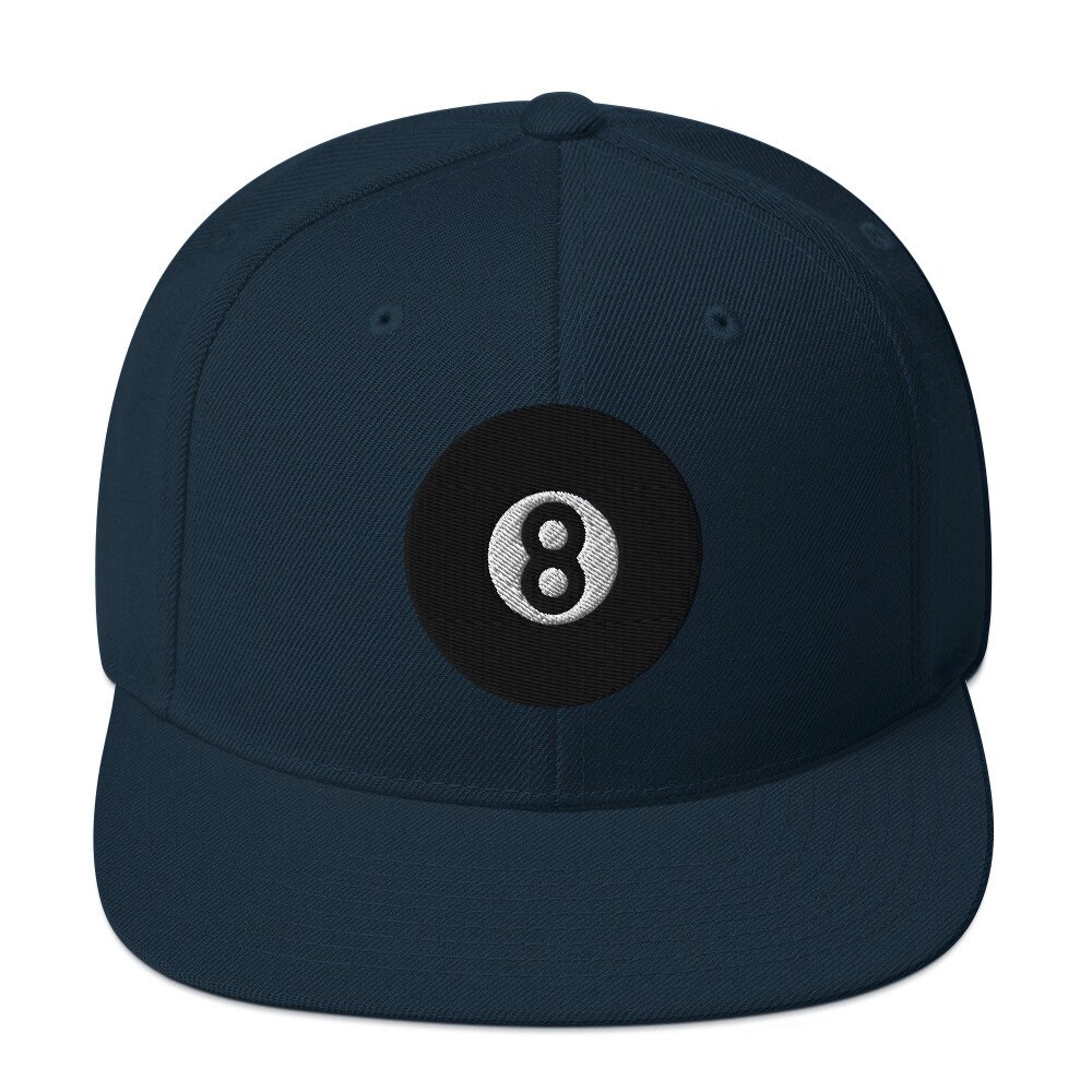 8 Ball Hat for Pool Players/ 8 Ball Cap/ Billiards Hat/ 8 Ball Snapback ...