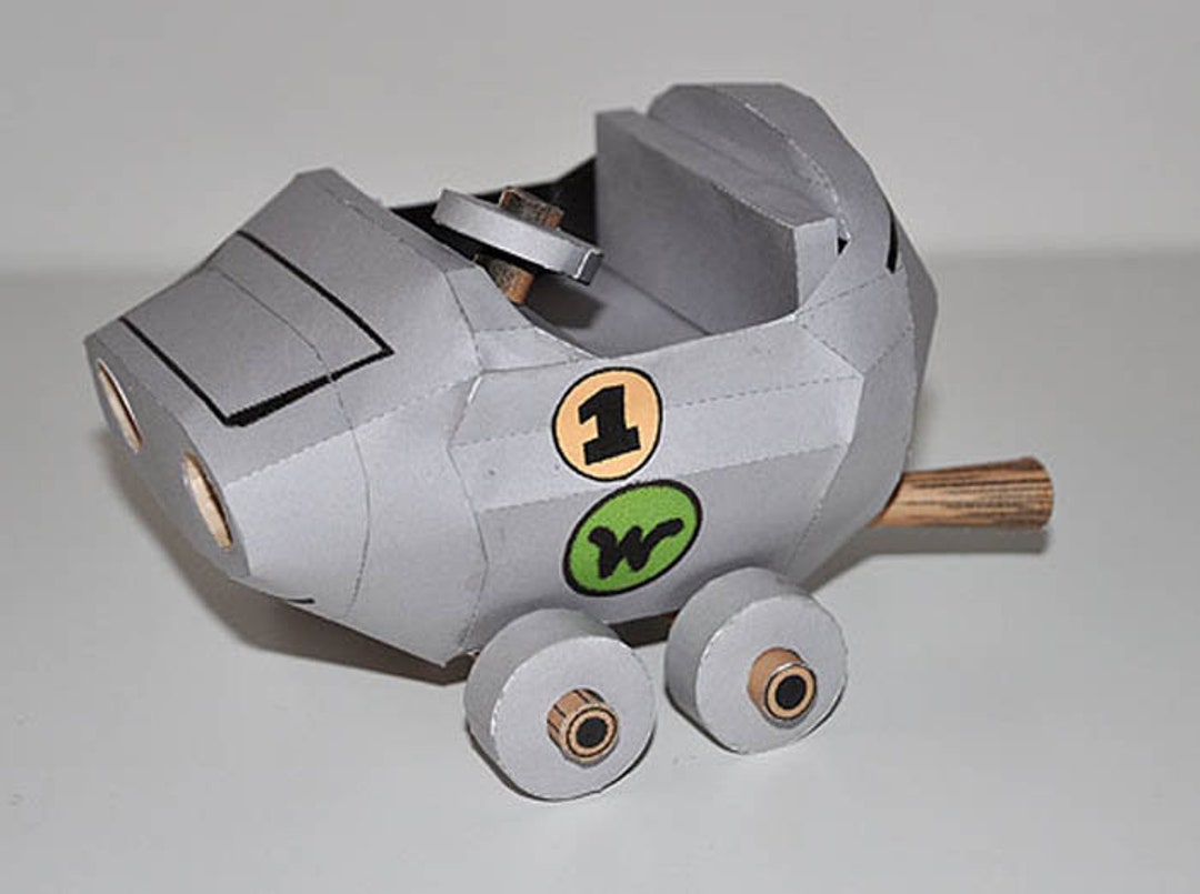 Wacky Races Boulder Mobile Papercraft: DIY Car Model (PDF) - Etsy