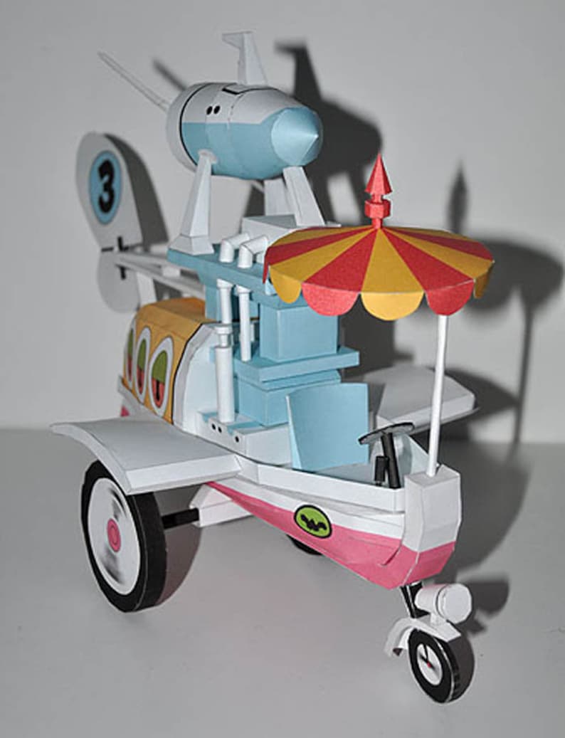 Wacky Races Convert-a-car Papercraft: DIY Cartoon Model (PDF) - Etsy
