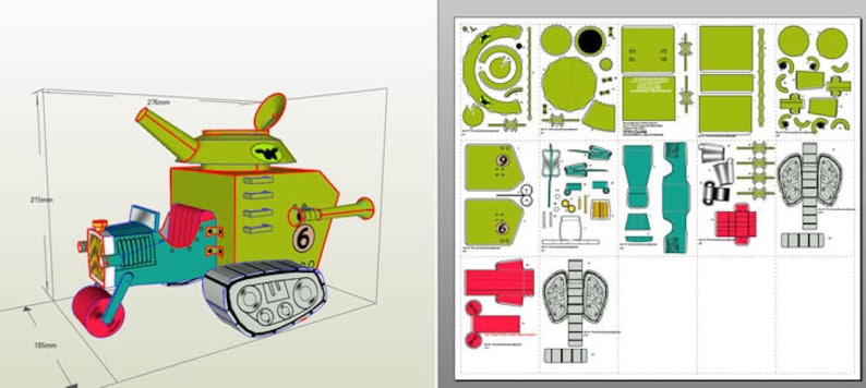 Wacky Races - Army Surplus Special Six - Papercraft - PDF - DIY - Hanna ...