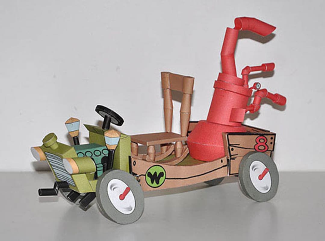 Wacky Races - the Arkansas Chug-a-bug - Papercraft - PDF - DIY - Hanna ...