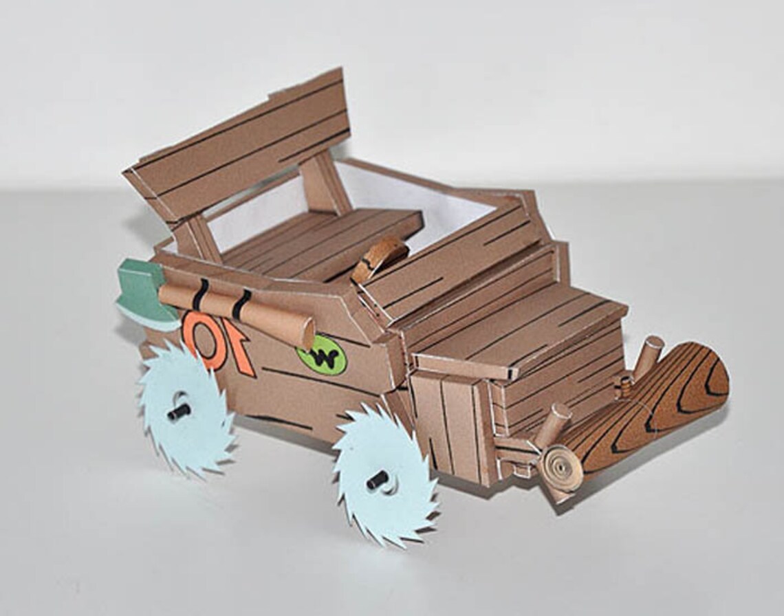 Wacky Races - Buzz Wagon - Papercraft - PDF - DIY - Hanna Barbera ...