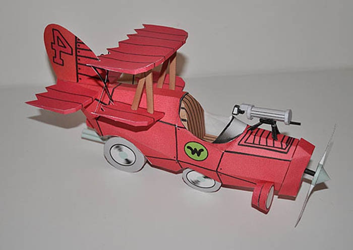 Wacky Races the Crimson Haybailer Papercraft PDF DIY Hanna Barbera Dick ...