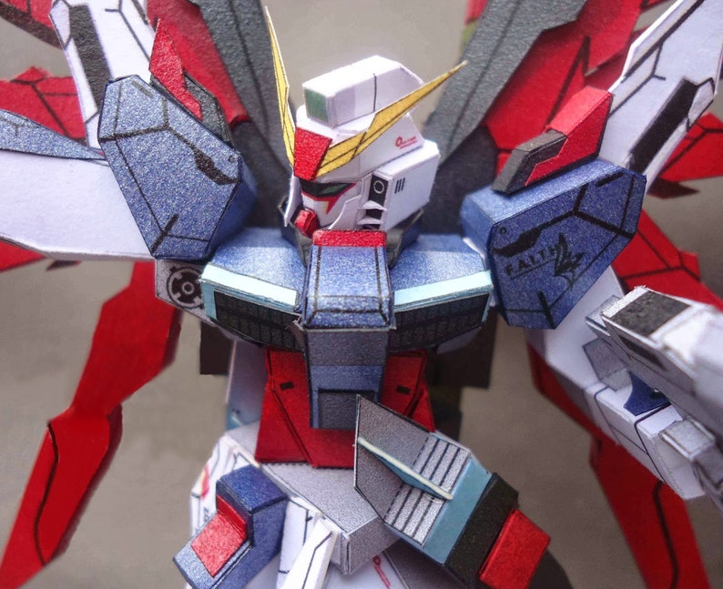 Destiny Gundam Papercraft: DIY Mobile Suit Robot Model (PDF) - Etsy