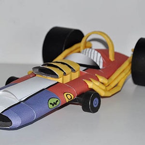 Wacky Races Turbo Terrific Papercraft: DIY Cartoon Car (PDF) - Etsy