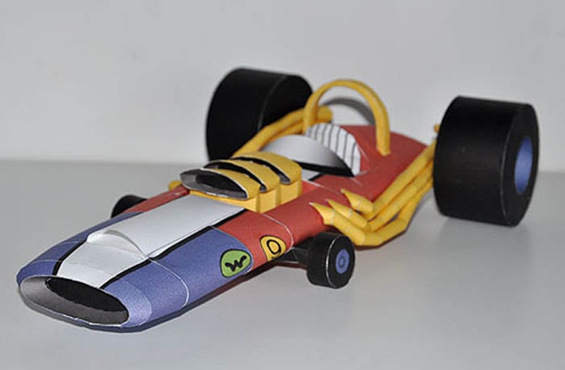 Wacky Races Turbo Terrific Papercraft: DIY Cartoon Car (PDF) - Etsy