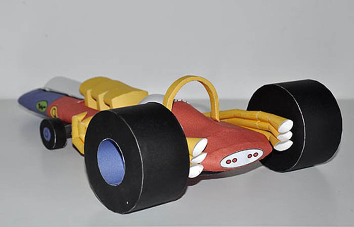 Wacky Races Turbo Terrific Papercraft: DIY Cartoon Car (PDF) - Etsy