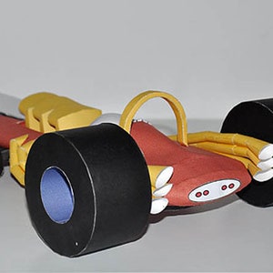 Wacky Races Turbo Terrific Papercraft: DIY Cartoon Car (PDF) - Etsy