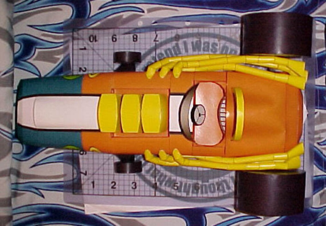 Wacky Races Turbo Terrific Papercraft: DIY Cartoon Car (PDF) - Etsy