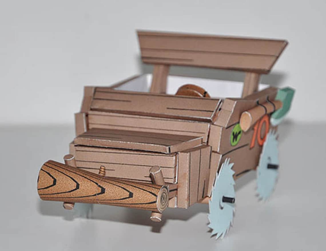 Wacky Races - Buzz Wagon - Papercraft - PDF - DIY - Hanna Barbera ...