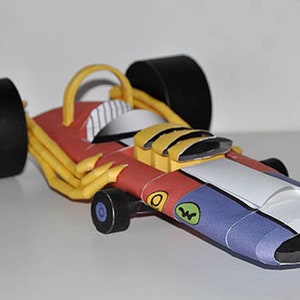 Wacky Races Turbo Terrific Papercraft: DIY Cartoon Car (PDF) - Etsy