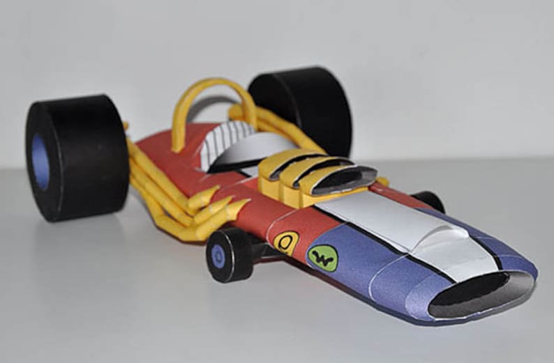 Wacky Races Turbo Terrific Papercraft: DIY Cartoon Car (PDF) - Etsy