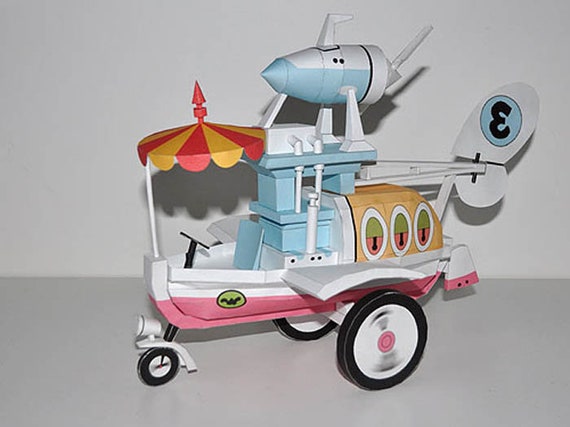 Wacky Races Convert-a-car Papercraft PDF DIY Hanna - Etsy Finland