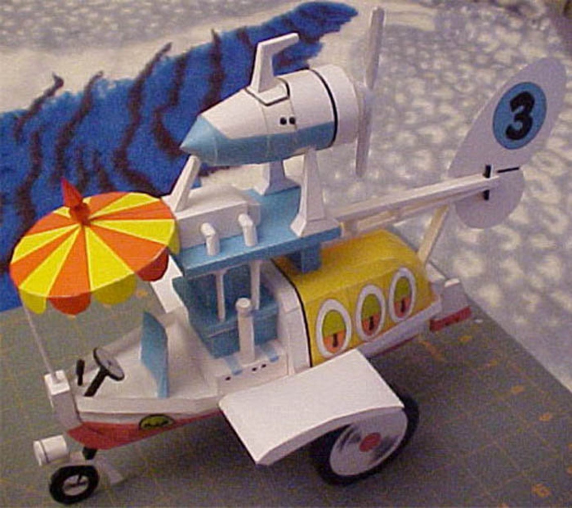 Wacky Races Convert-a-car Papercraft: DIY Cartoon Model (PDF) - Etsy