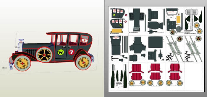 Wacky Races Bulletproof Bomb Papercraft: DIY Car Model (PDF) - Etsy