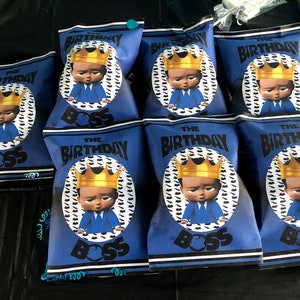 Boss Baby Chip Bags | Boss Baby Party Favor | Custom Chip Bag | Treat ...