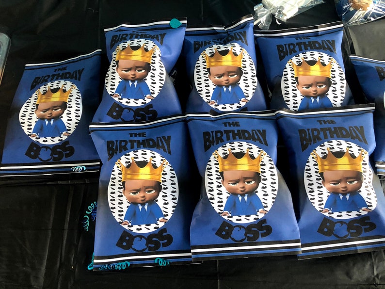Boss Baby Chip Bags | Boss Baby Party Favor | Custom Chip Bag | Treat ...