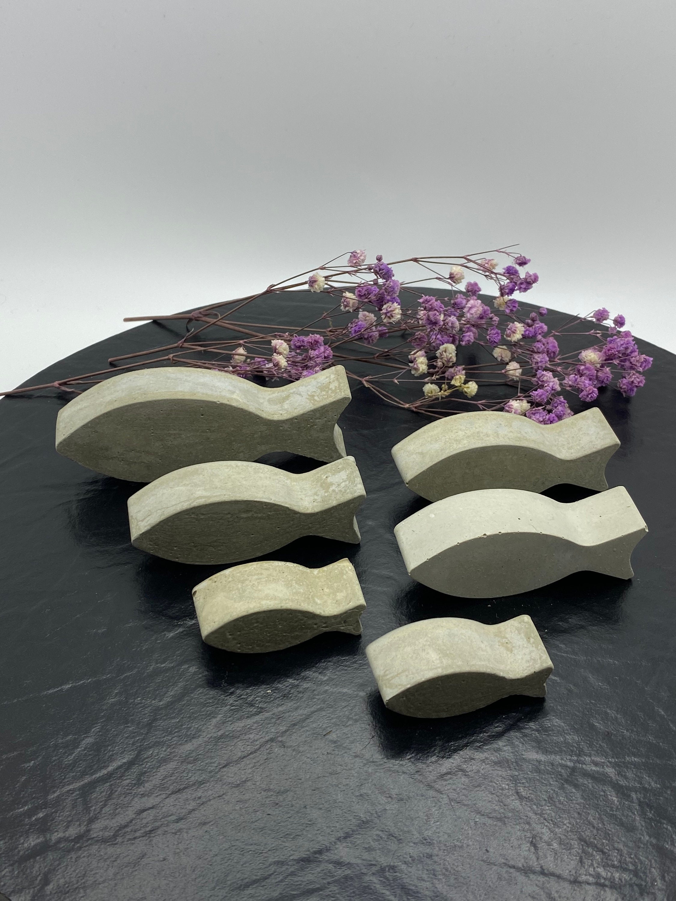6 Concrete Fish Table Decoration Communion Confirmation Baptism - Etsy