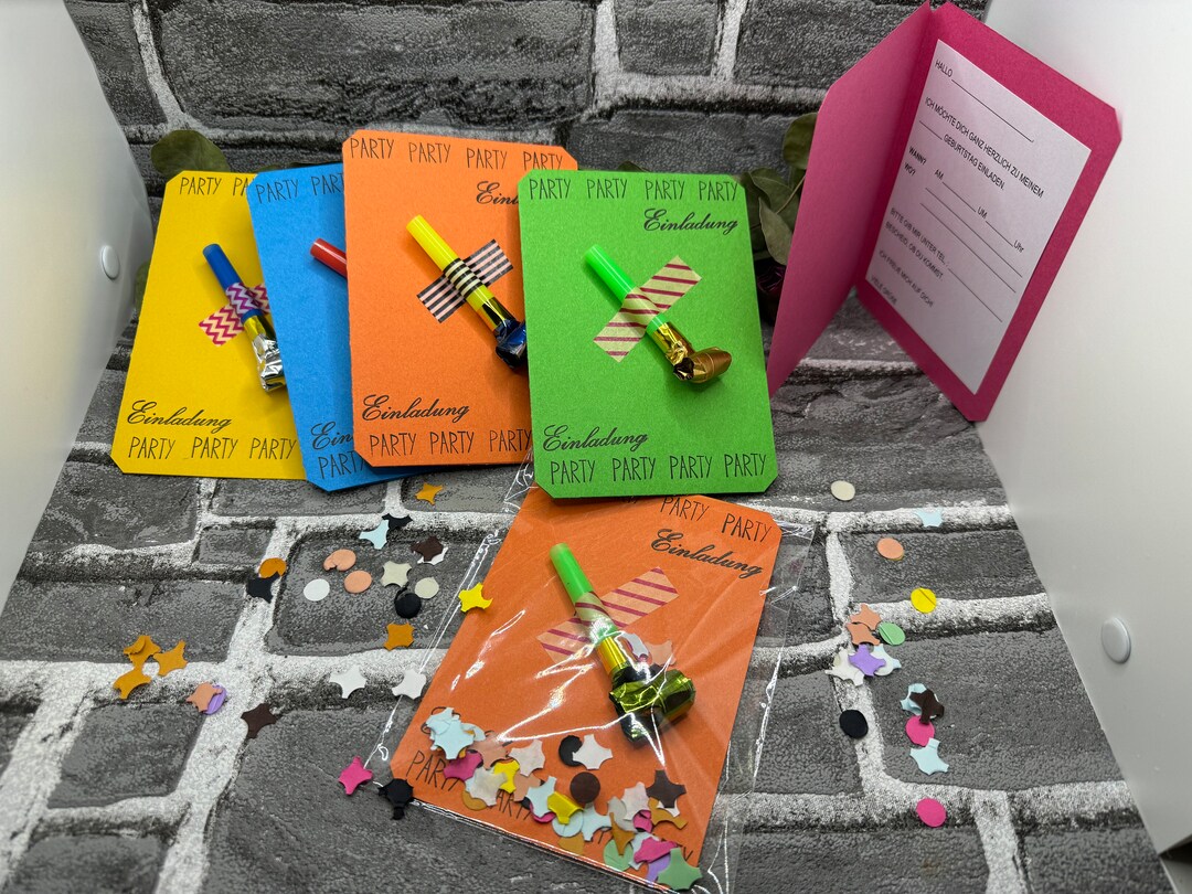 Invitation Card | Party Horn | Party Blower | Birthday Invitation ...