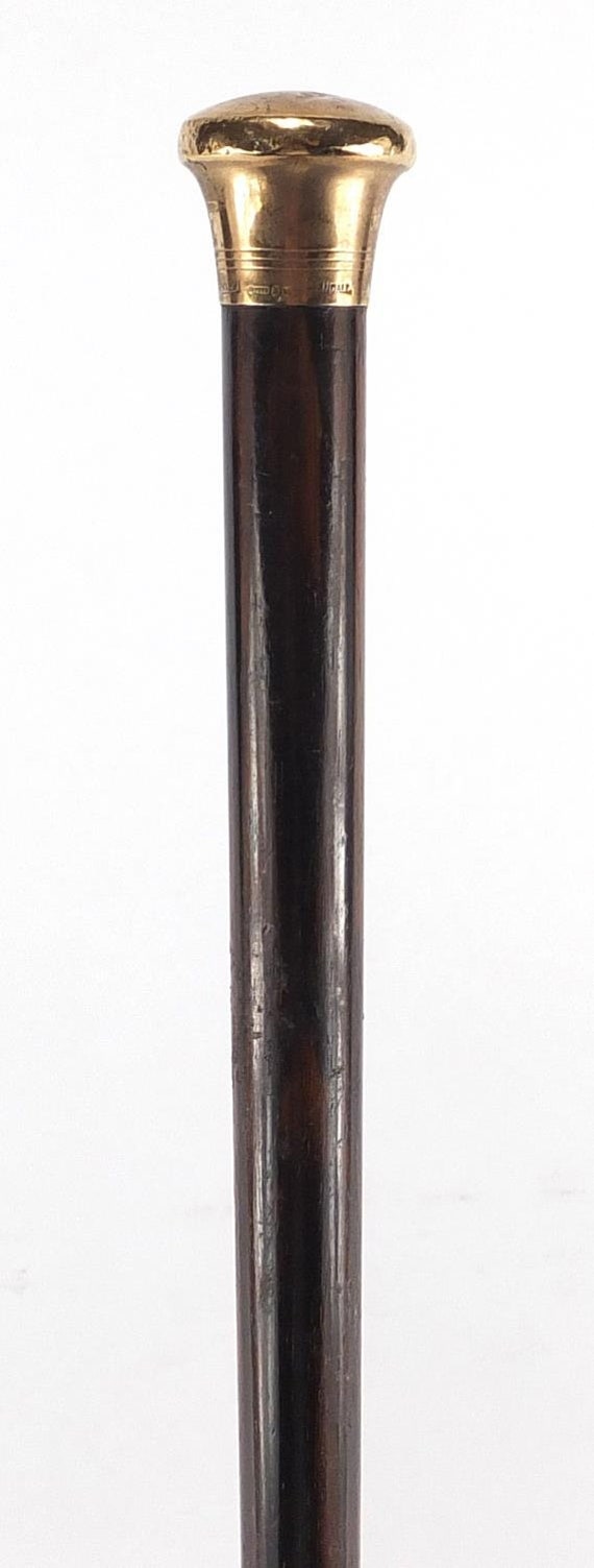 9ct Solid Gold Mounted Exotic Wood Walking Cane by Kendall and - Etsy UK