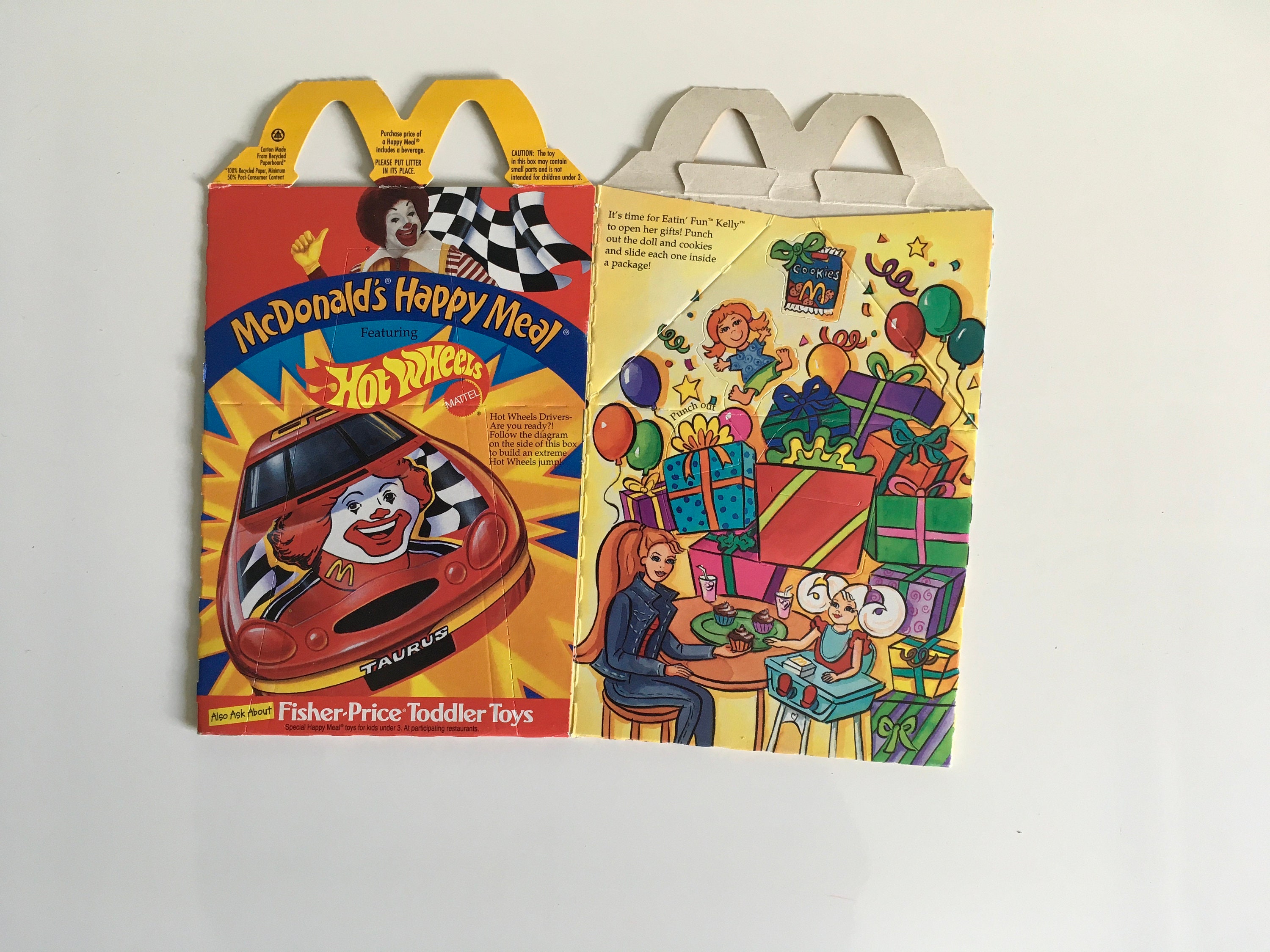 1998 Vintage Mcdonald’s Hot Wheels Box Happy Meal Fisher Price - Etsy