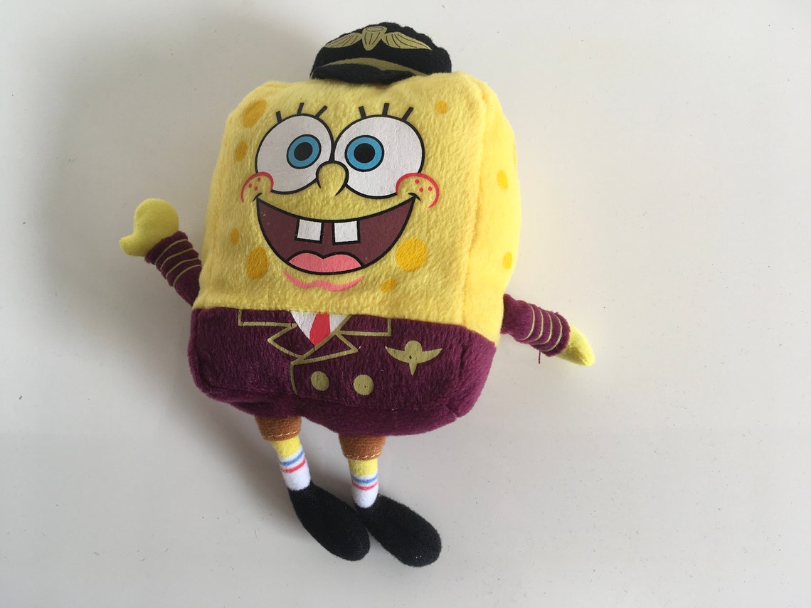 Spongebob Plush Toy Stuffed Pilot Qatar Airlines 2012 Nickoledon 23 Cm ...