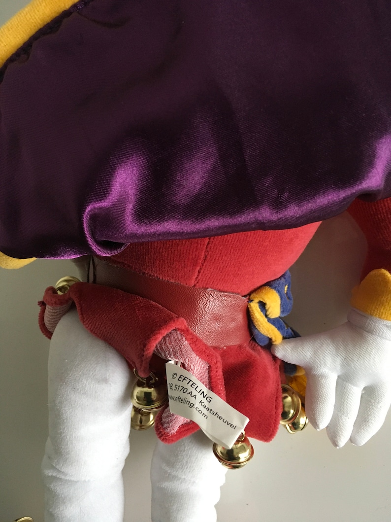 Vintage Pardoes Efteling Netherlands Mascot Rubber Face Jester Doll 23 ...