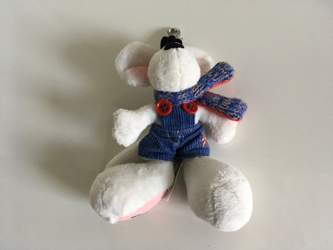 Plush Keychain Diddl Plush Character With Blue Velvet Overalls - Etsy
