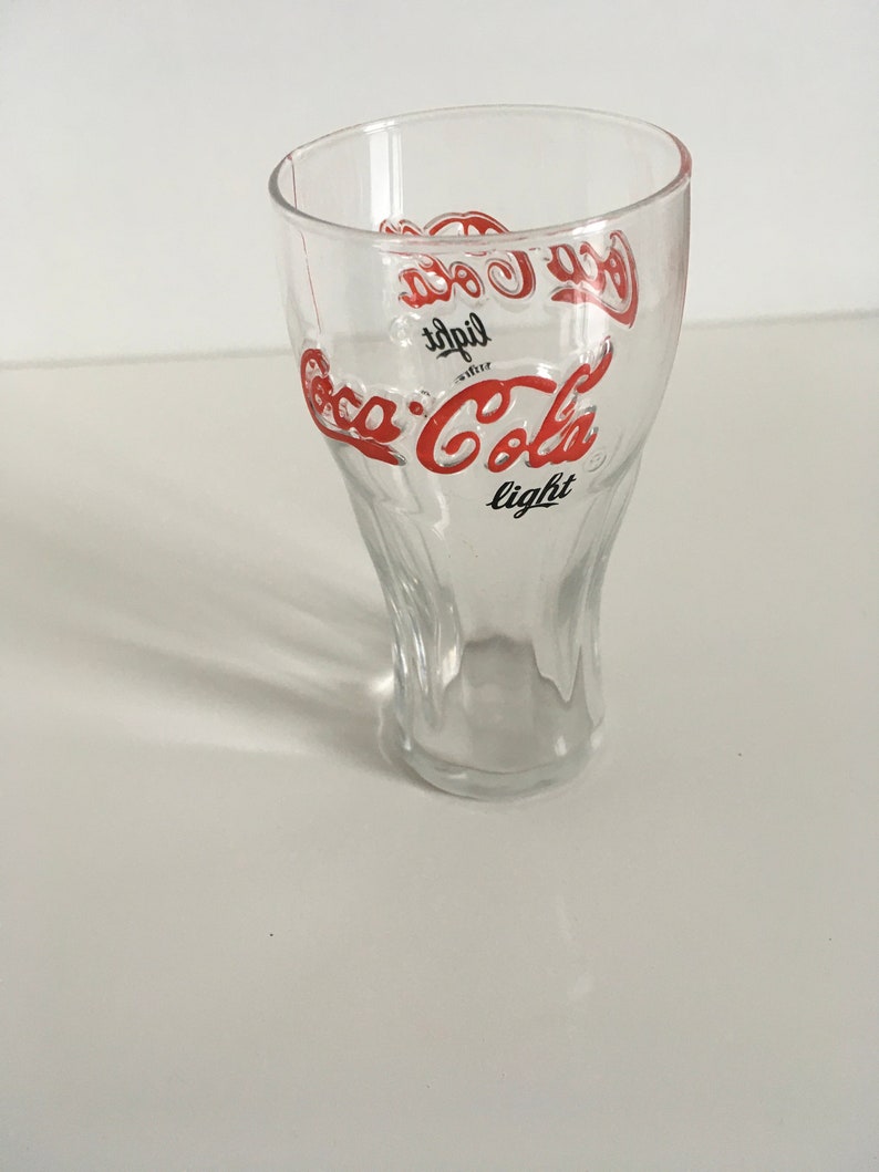 Vintage Coca Cola Light Glass Relief Writing 13 Cm Very Good Condition ...