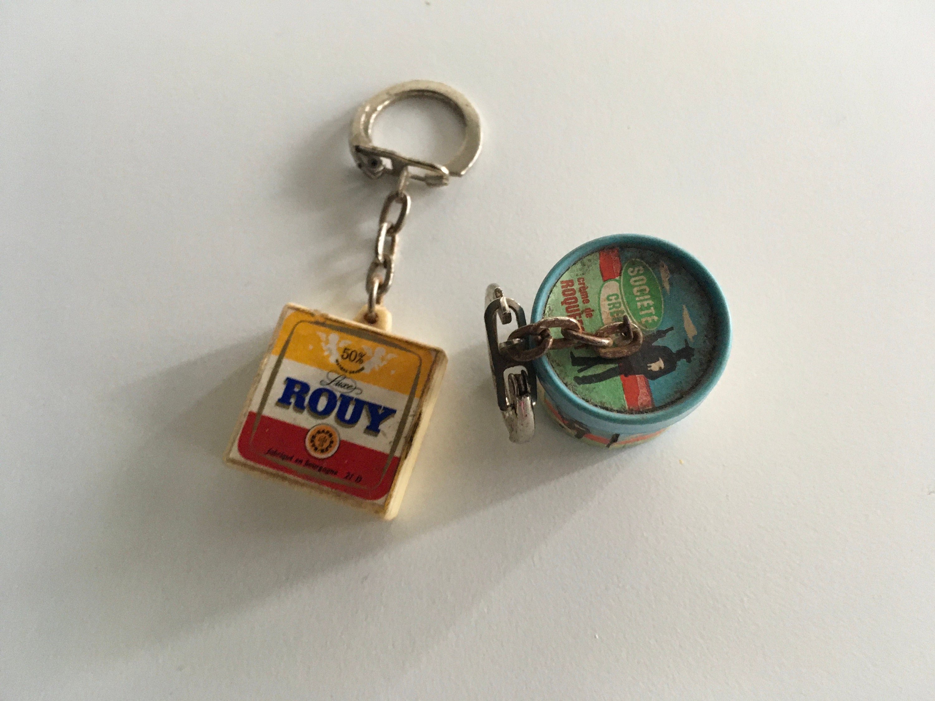 Set of 2 Vintage Keychains Different Cheese Collector Good Condition - Etsy