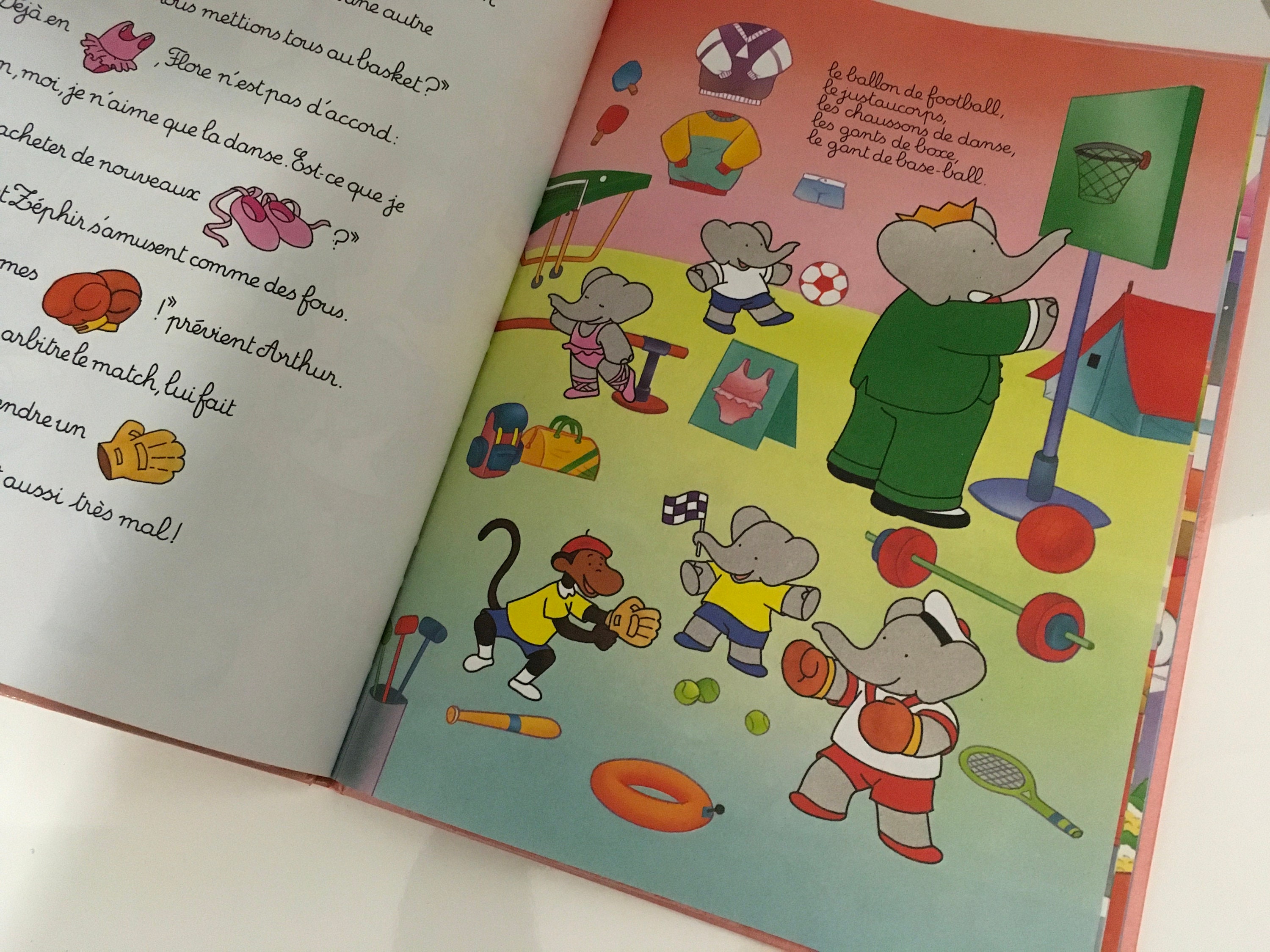 1991 Babar Book ( Babar Fait Ses Courses ) French Language 45 Pages ...