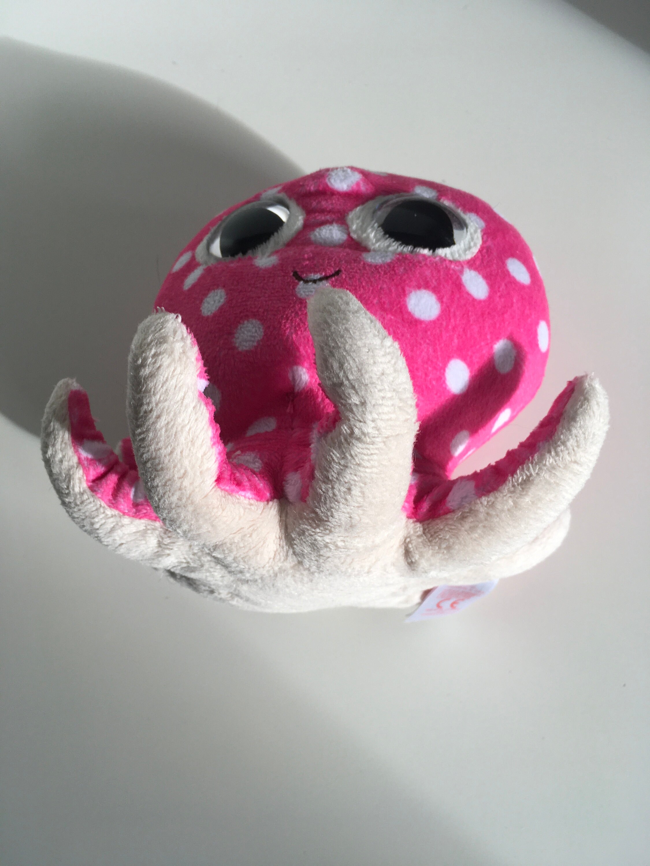 Ty Beanie Plush Ollie the Pink Octopus Glitter Eyes 12 Cm 2014 Used but ...