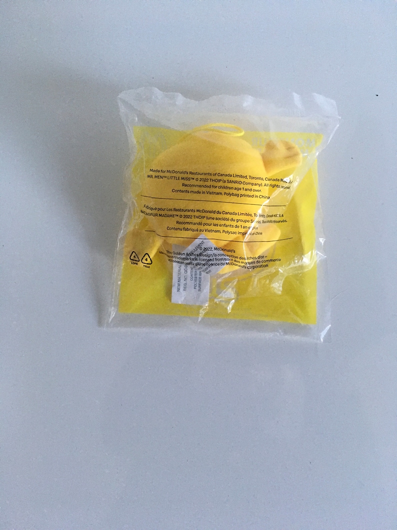 Mr Men Little Miss Mr Happy Plush Hanging Toy 2022 Macdonald’s Happy ...