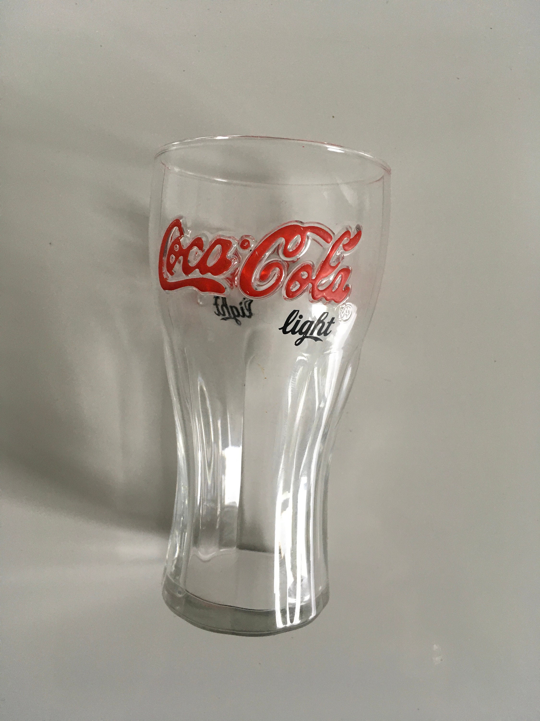 Vintage Coca Cola Light Glass Relief Writing 13 Cm Very Good Condition ...