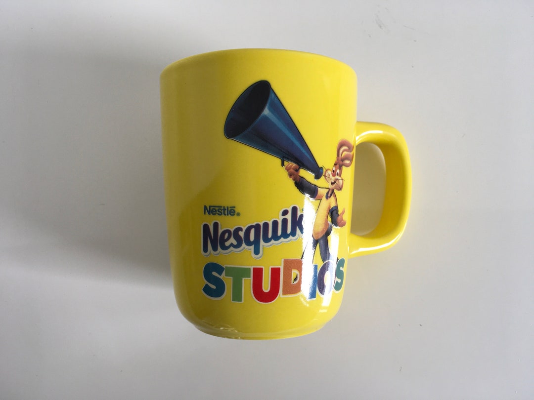 Nesquik Nestle Chocolate Mug Yellow Rabbit With Megaphone Nesquik ...