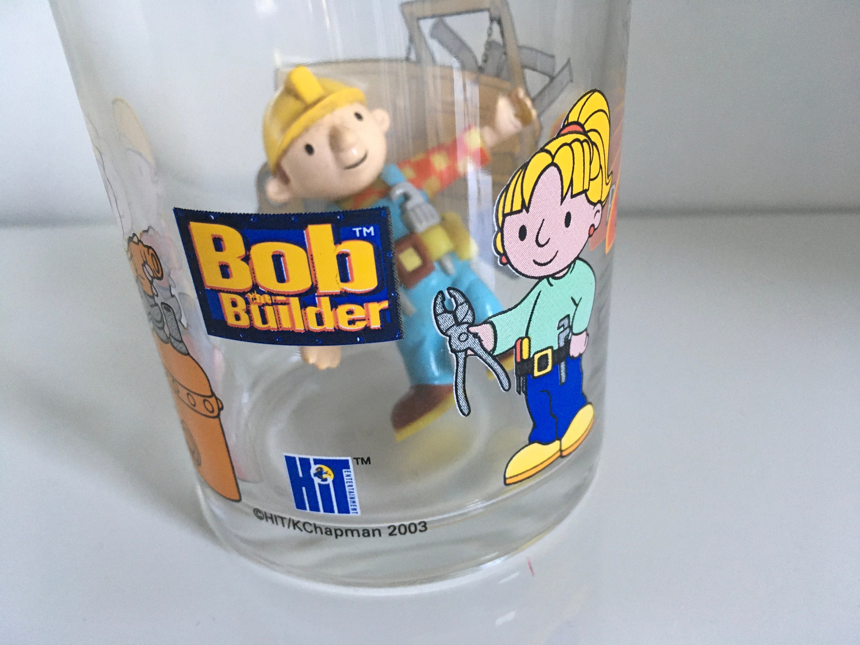 Set of Glass and Figure Bob the Builder 2003 Very Good Condition - Etsy