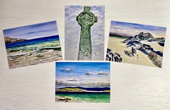 Postcard Prints of Iona Watercolours Pack of 4 With Envelopes - Etsy