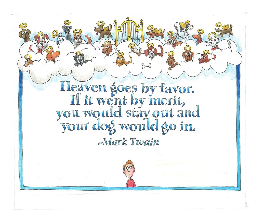 Print of a Word of Wisdom for Dog Lovers, Courtesy of Mark Twain - Etsy