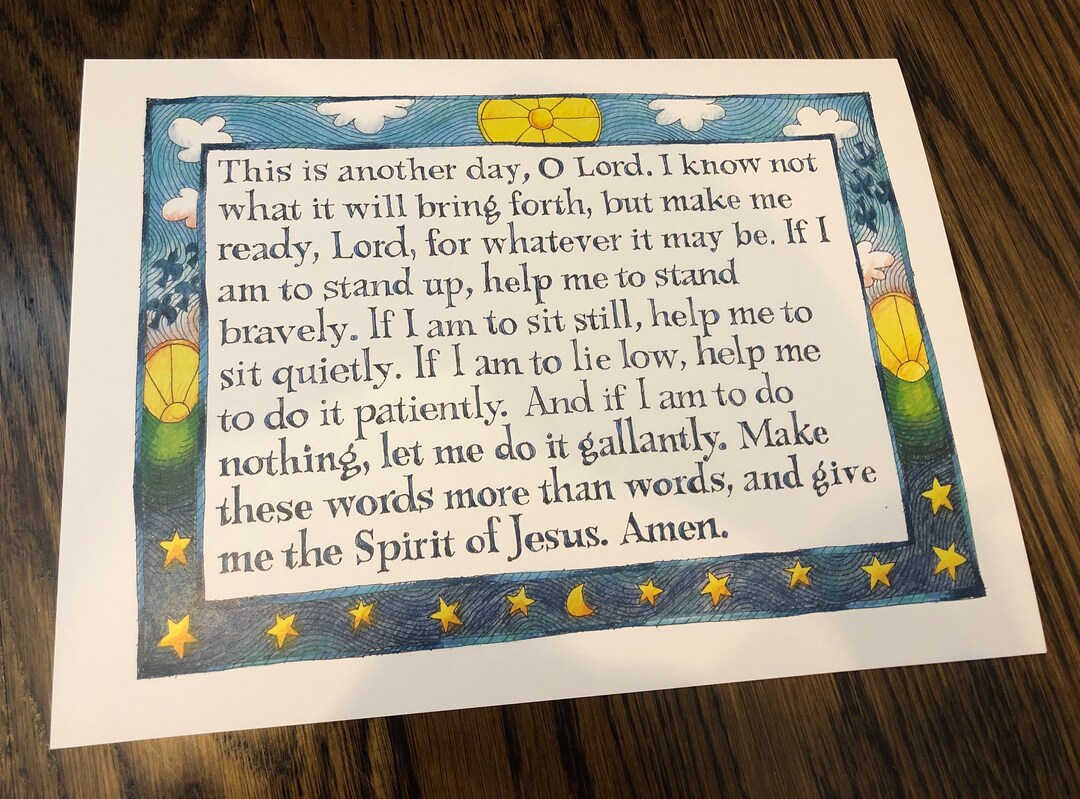 Print of a Prayer this is Another Day... - Etsy