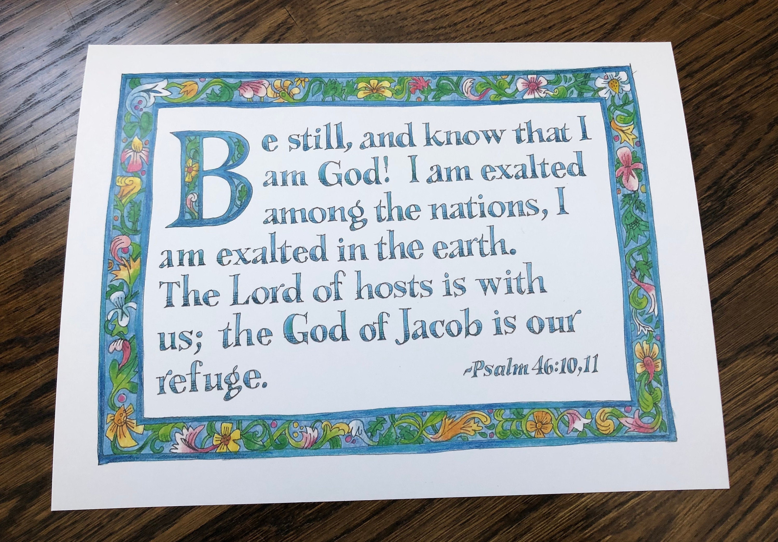 Print of a Prayer: Be Still and Know That I Am God. from - Etsy