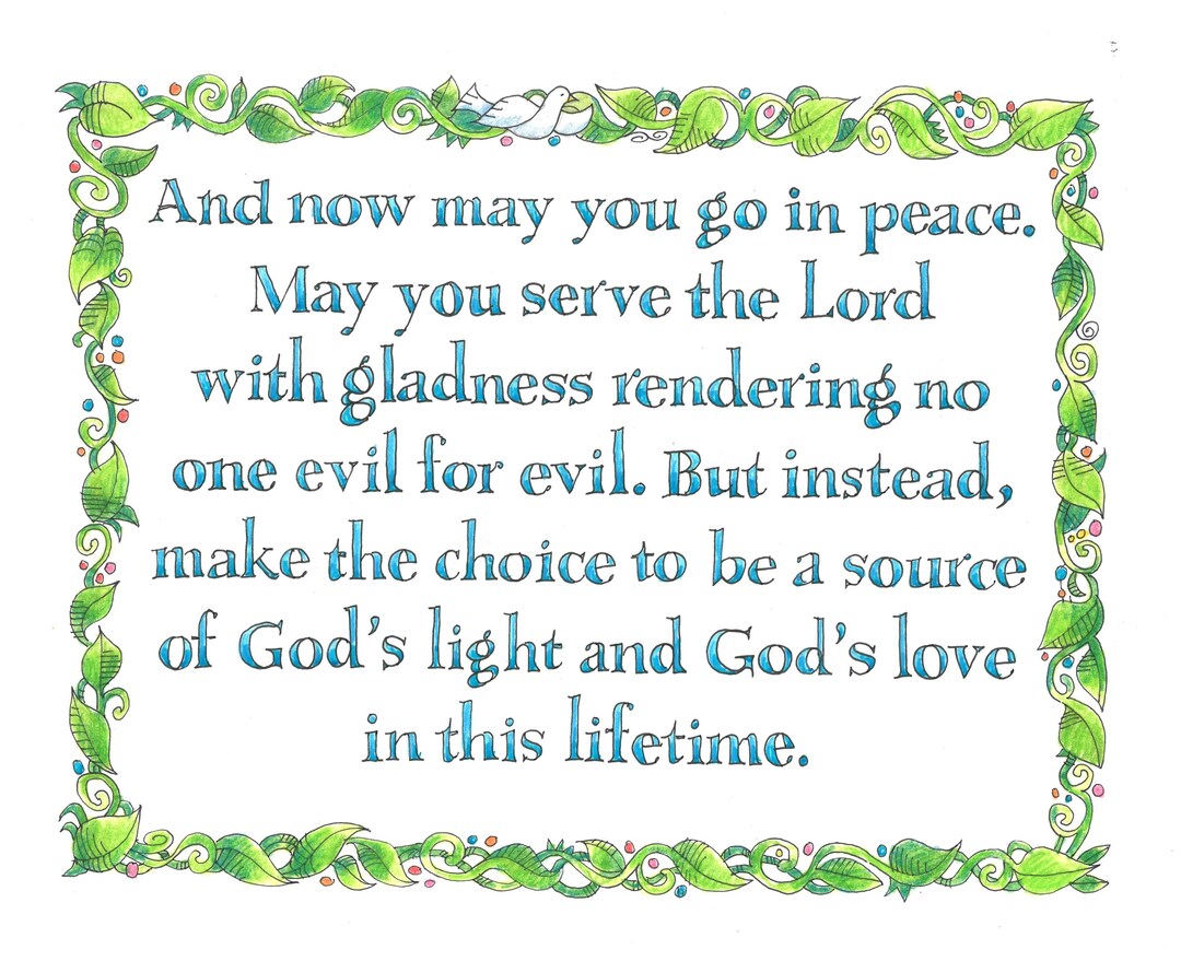 Print of a Blessing for Peace - Etsy