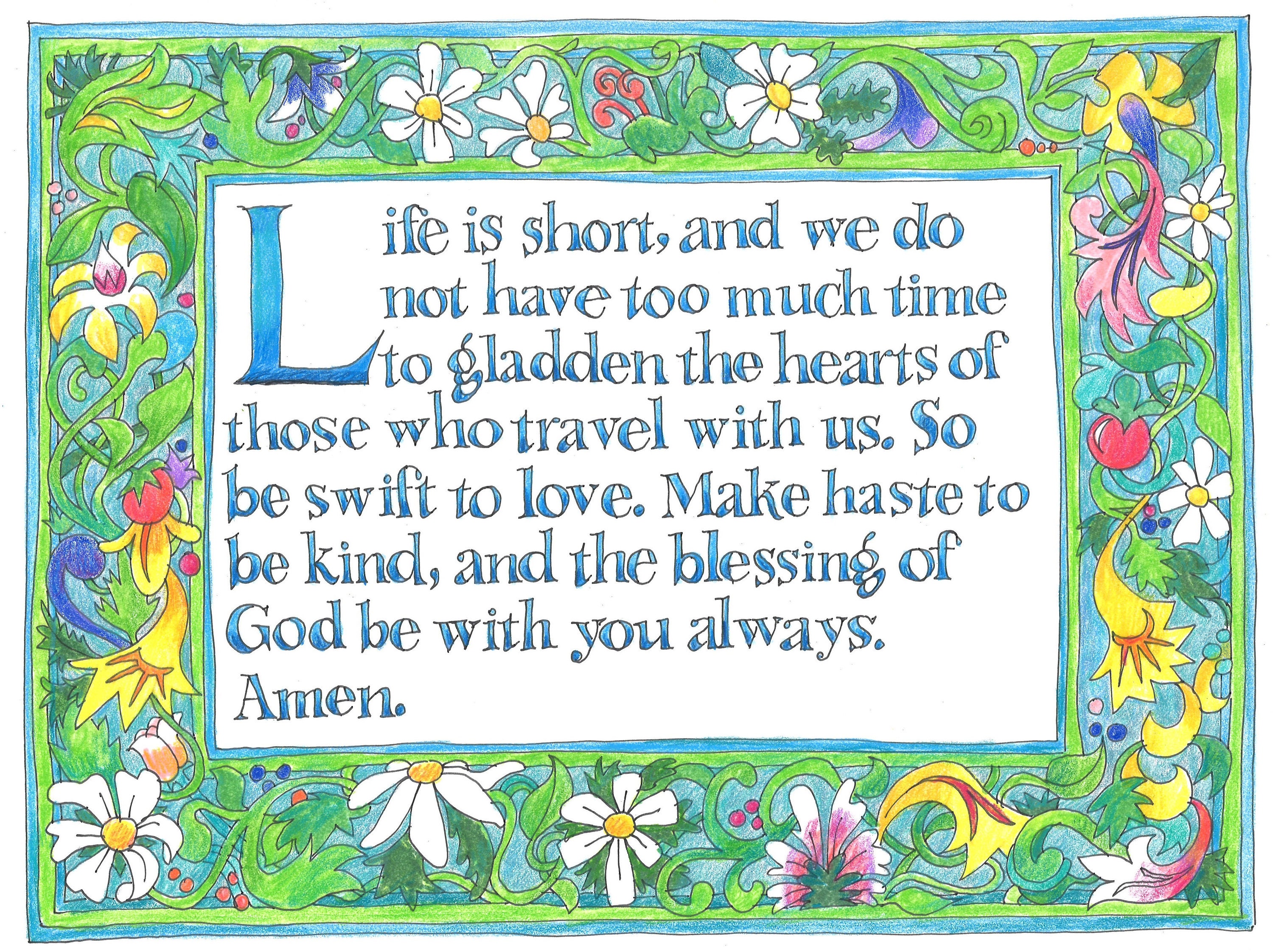 Print of a Prayer: Life is Short... - Etsy