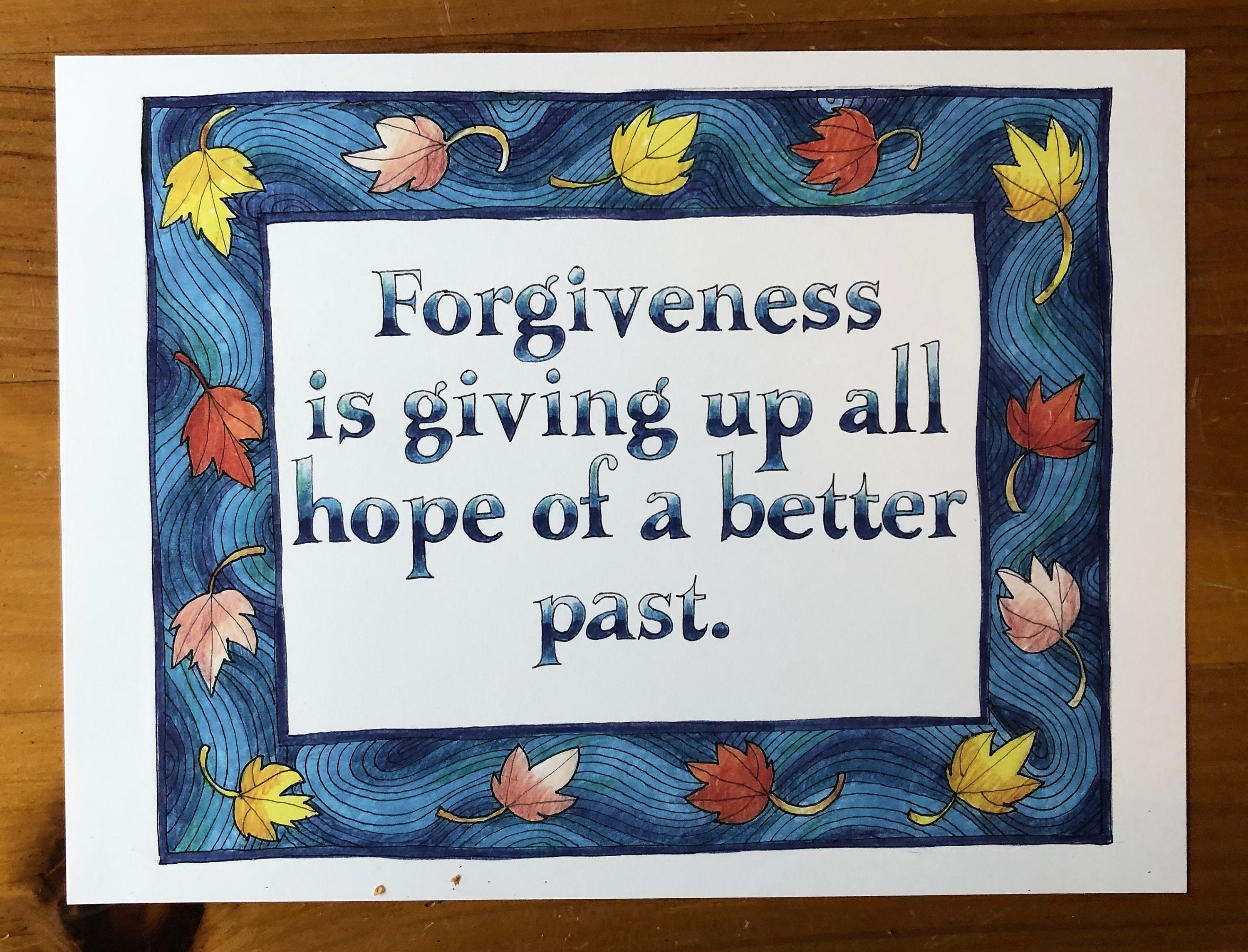 Print of a Word of Wisdom About Forgiveness. - Etsy