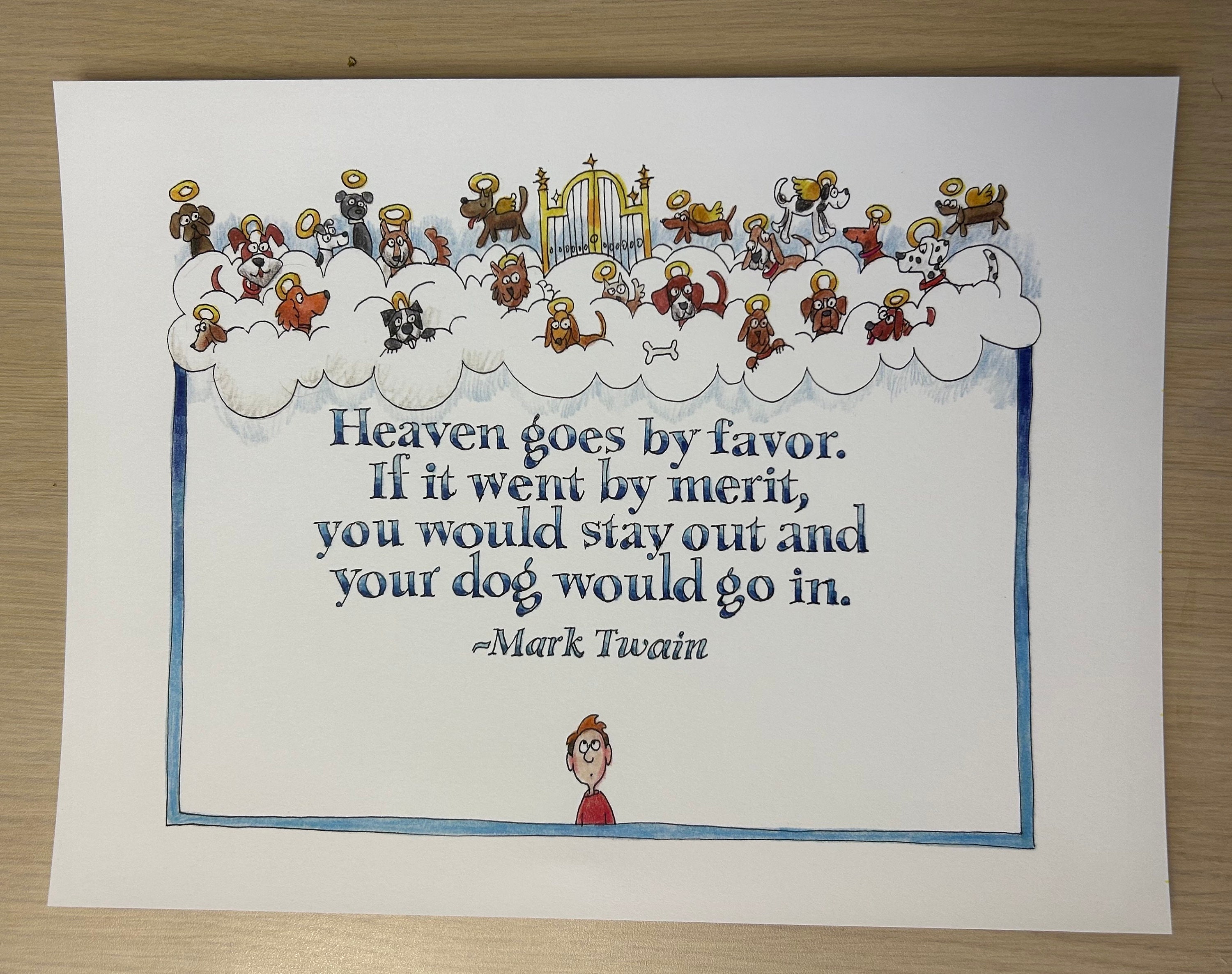 Print of a Word of Wisdom for Dog Lovers, Courtesy of Mark Twain - Etsy