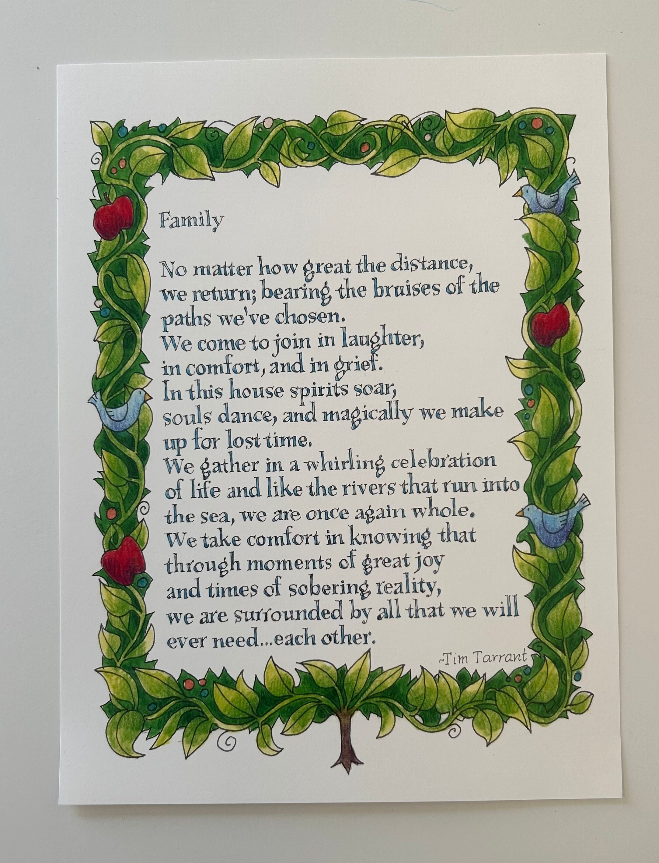 Print of a Poem About Family - Etsy