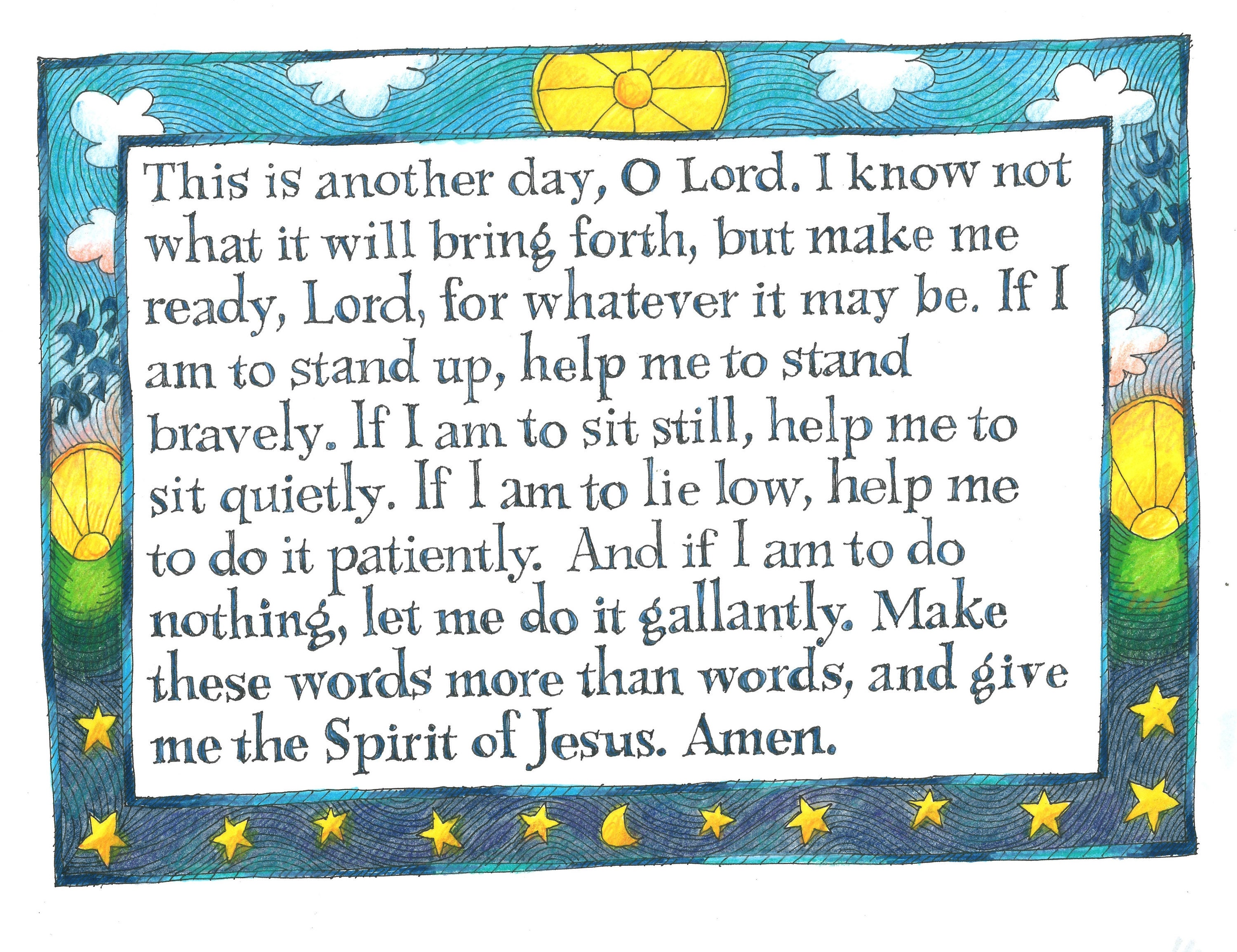 Print of a Prayer: This is Another Day... - Etsy