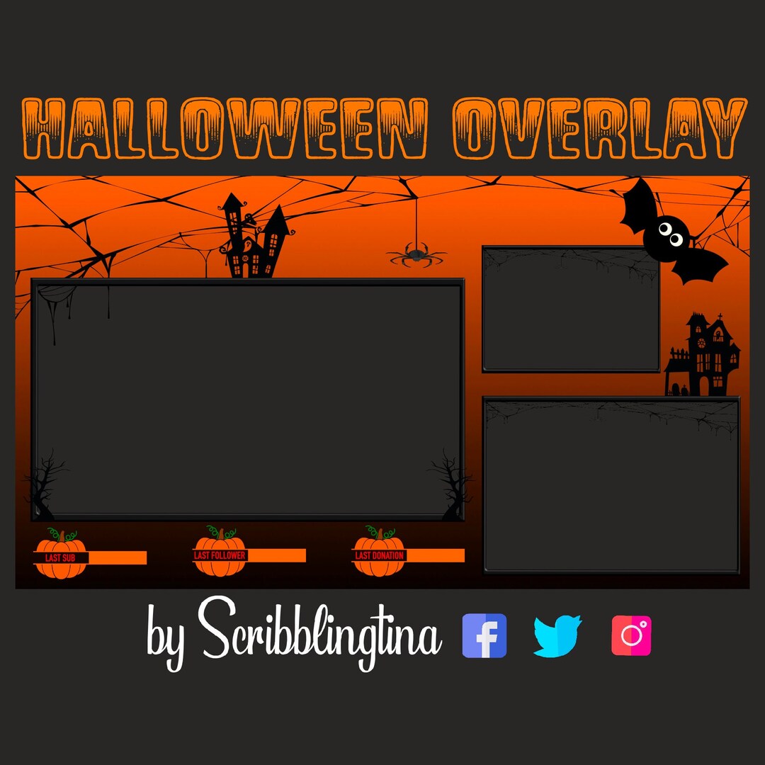 Halloween Overlay Webcam Overlay Web Cam Overlay Twitch - Etsy UK