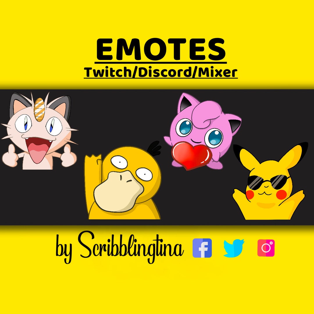 Pokemon emotes twitch emotes twitch affiliate streaming - Etsy Schweiz